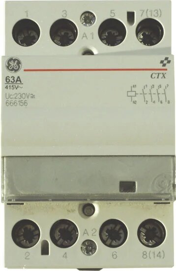 Пускатель General Electric для нагревателя, монтаж на DIN-рейку, максимальный ток 63 А, 380 В, цена - за 1 шт