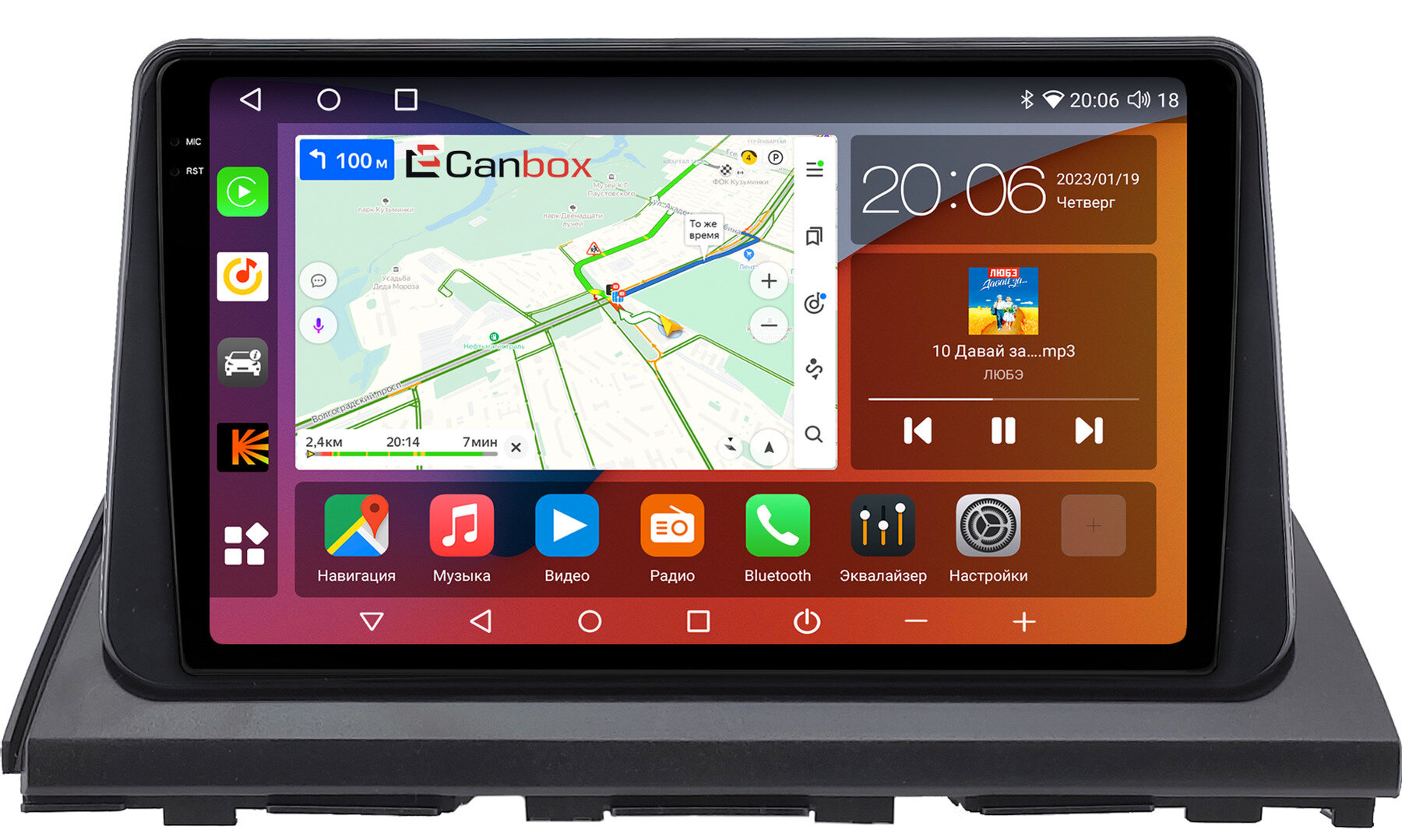 Штатная магнитола Honda Odyssey 5 2020-2026 (Тип 2, глянцевая) Canbox EVO 2K 5818-10-1133 Android 14 (4G-SIM, 6/128, DSP, QLed, AI, 360)