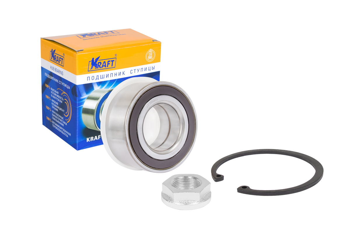 KRAFT KT204602 подшипник ступицы переднего колеса, комплект Peugeot (Пежо) 307 (00-) 1.4-2.0, 308 (07-) 1.4-2.0,