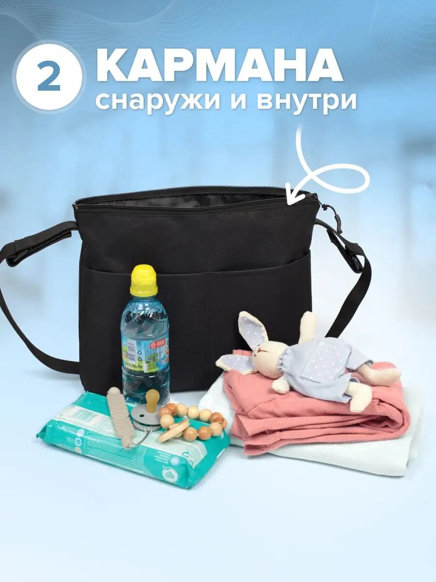 Сумка органайзер для коляски, санок и велосипеда Buggykids мини — фото 1
