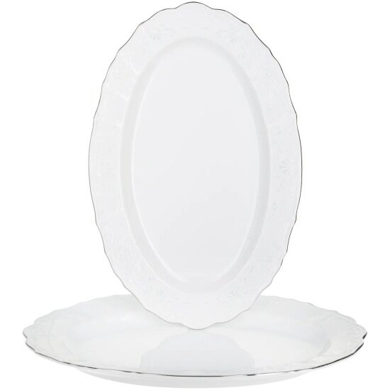 Блюдо Bernadotte "Деколь отводка платина" овальное 36 см