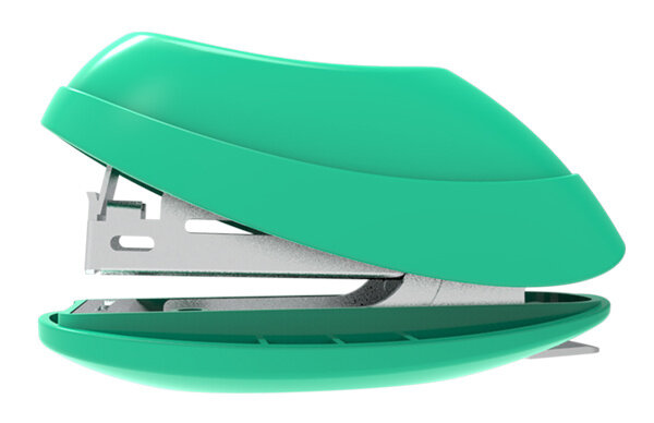 Комплект степлер+скобы Deli E0220 Explora N10 (15листов) встроенный антистеплер ассорти закрытый бли