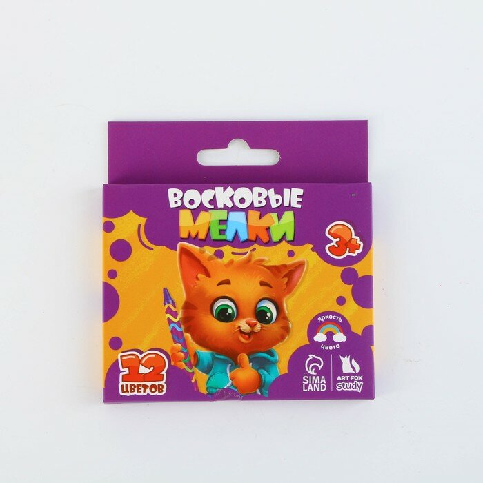 Восковые карандаши, 12 цветов ArtFox STUDY