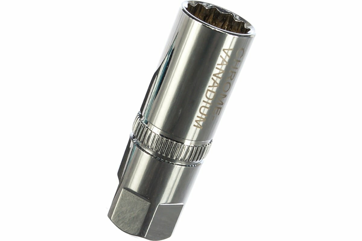 GROSS 13188 Головка торцевая свечная магнитная 12-гранная 16 мм, 1/2 дюйма для свечей