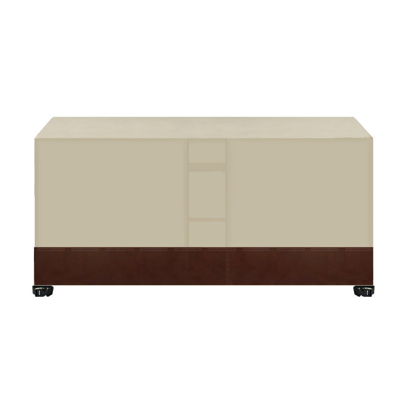 Чехол для мебели из черной ткани Оксфорд 420D с серебристым покрытием, водонепроницаемый, пылезащитный, для сада и двора, с водонепроницаемыми полосами и ручкой.