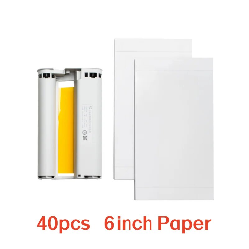 Бумага для принтера Xiaomi Mijia Mi 1S 3 дюйма, 6 дюймов 40pcs 6inch
