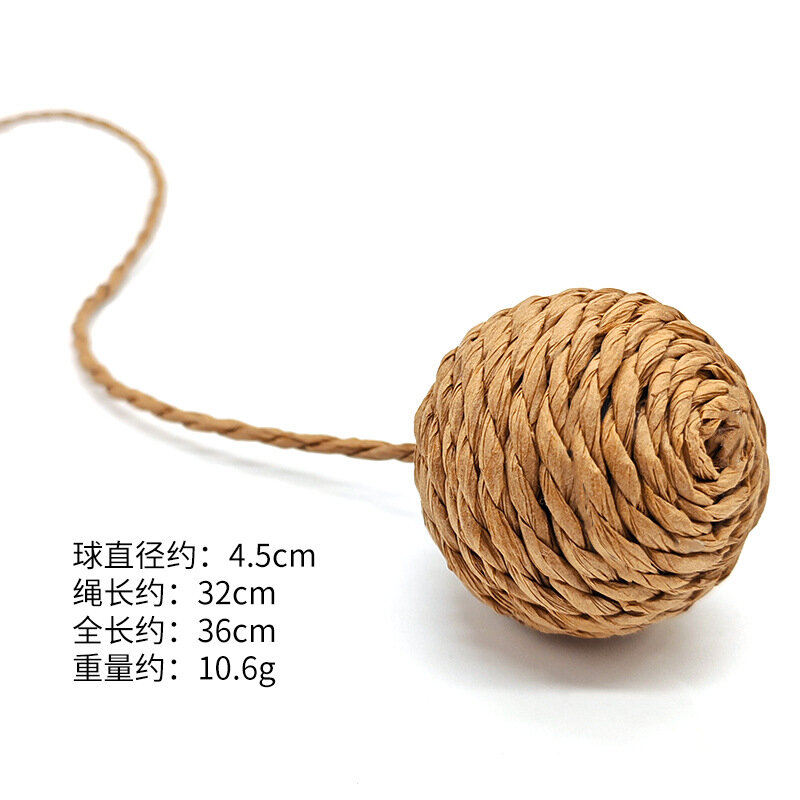 Длинный хвост бумажной веревки, мячик для кошек, саморазвлечение, облегчение скуки, дразнилка, многоцветная игрушка для кошек, шлифовка зубов, звук бумажной веревки, мячик с хвостом