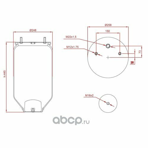 Пневмоподушка подвески TRUCKEXPERT ED14022
