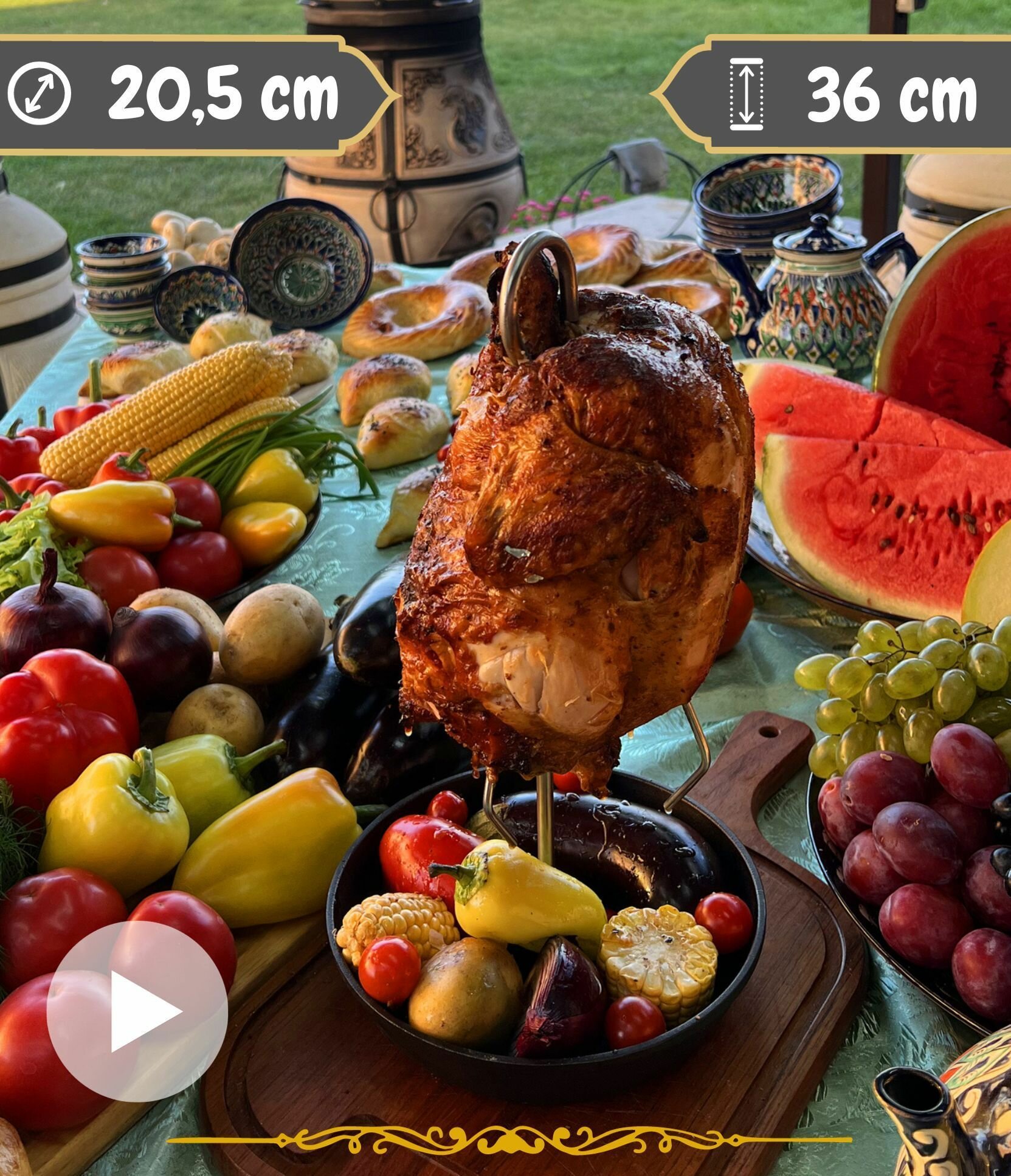 Курник для Тандыра диаметр 20.5 см, чугунная сковорода