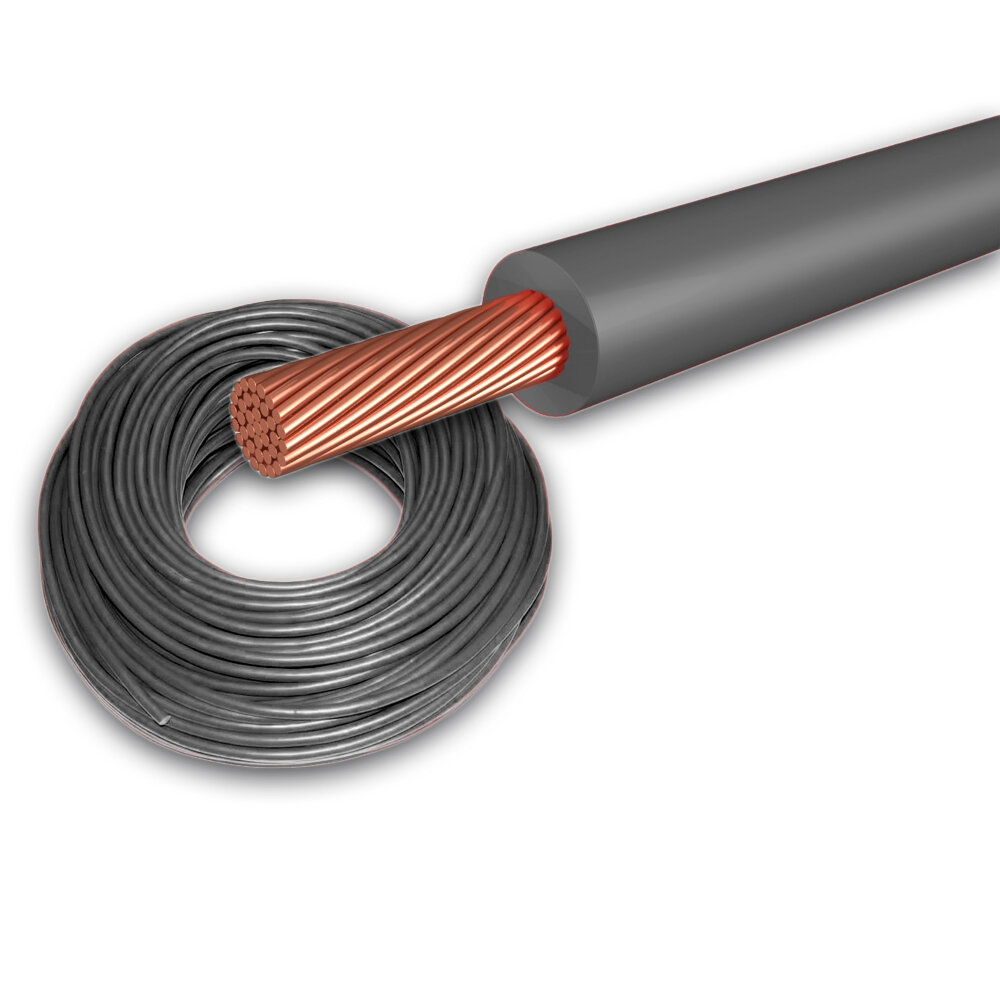 Авто силовой кабель Pro Legend, 6 мм (10 Ga), черный, медь, Россия, 10 м.