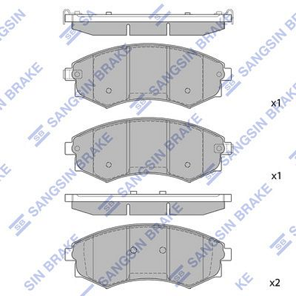 HI-Q SP1111 (29A5058101 / 29A9058101 / 2DA2058101) sp1111sns 318 92 колодки диск. пер.\ Sonata (Соната) 99-00