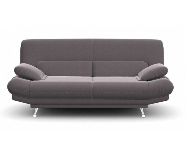 Прямой диван Бавария Техас Серый Велюр, книжка, 206х107х95 см, с ящиком для белья