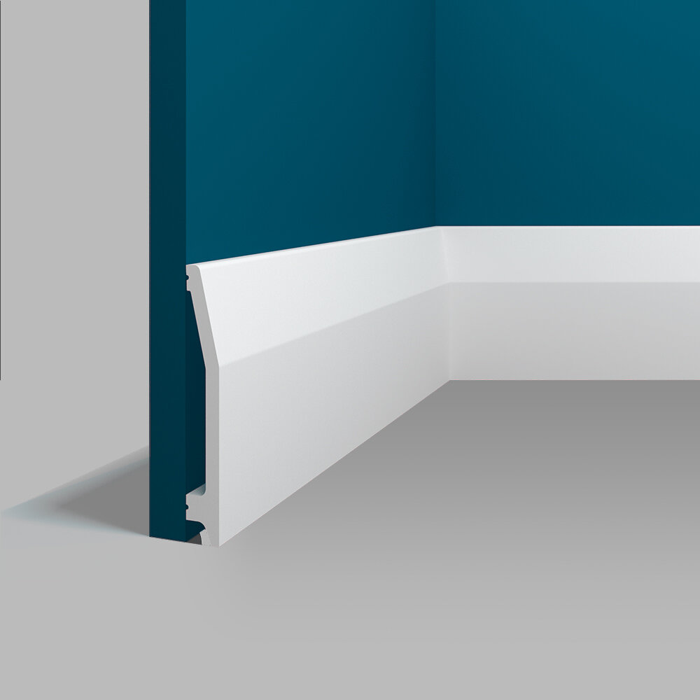 Плинтус Перфект Plus 15х110 мм (10 метров) PP-112-5 шт белый ударопрочный напольный пластиковый полистирол высокий