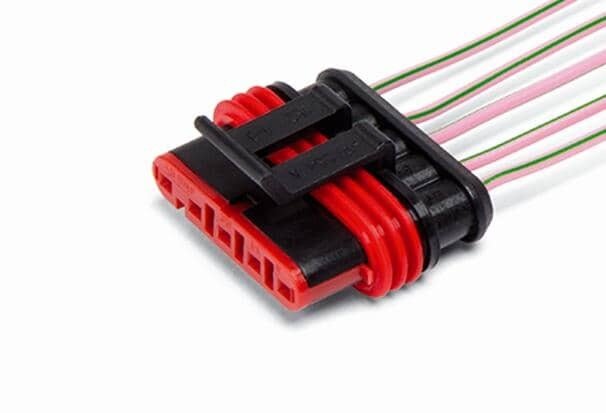 Разъем 282089-1 гнездовой 5-ти конт. (к жгуту форсунок ГАЗ), с проводами