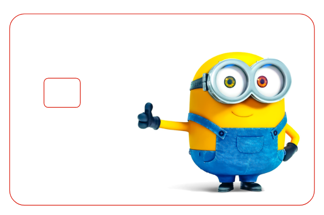 Наклейка на банковскую карту, стикер на карту, Миньон