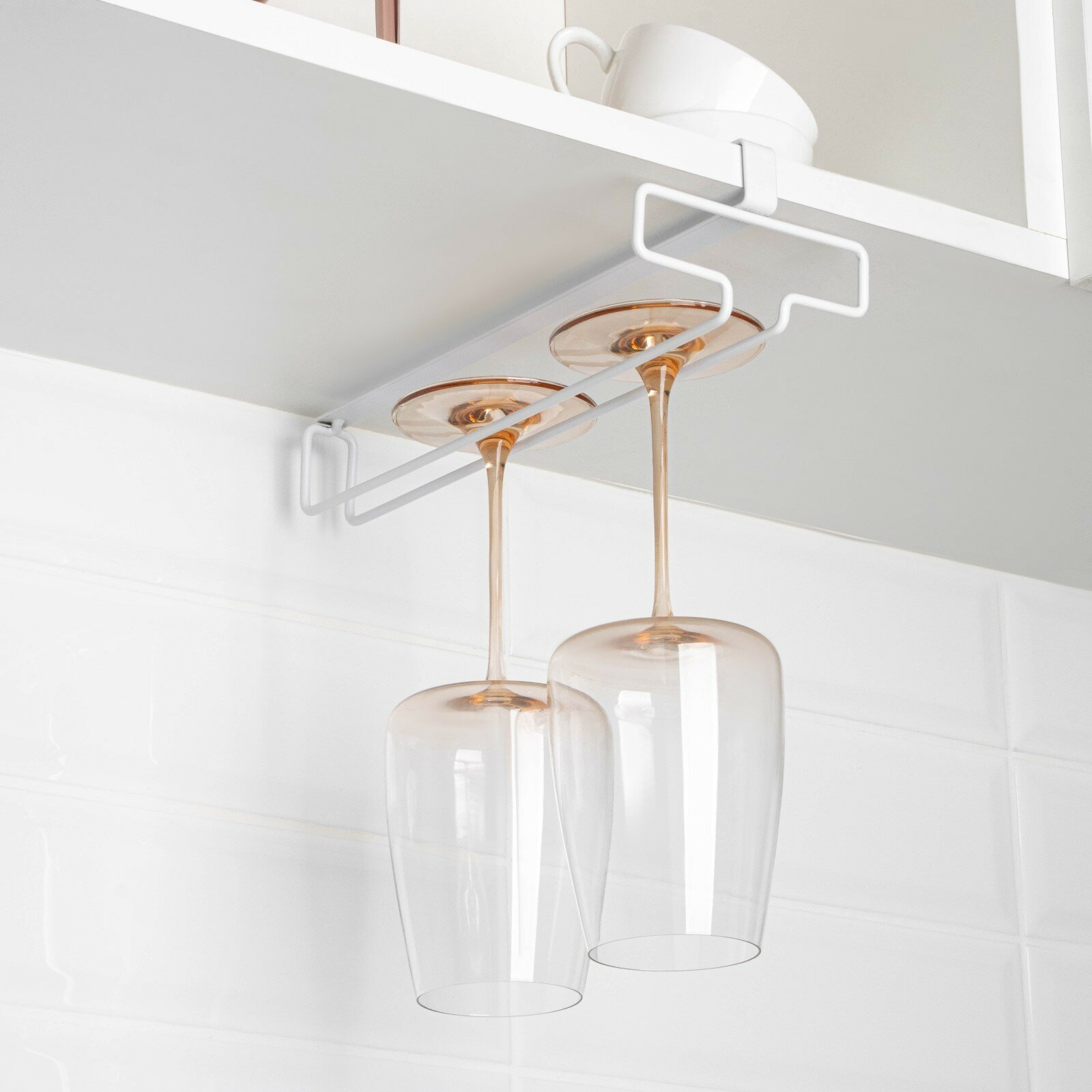 Сушилка для бокалов Доляна, 26.5×10.5×7 см, белая