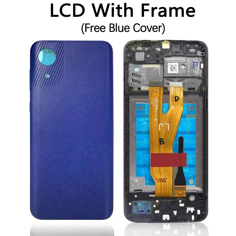 Высококачественный ЖК-дисплей A032 для SAMSUNG A03 Core LCD SM-A032F SM-A032F/DS, Frame Blue Cover