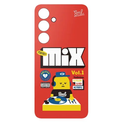 Чехол (клип-кейс) Samsung Flipsuit Case S24FE, для Samsung Galaxy S24 FE, красный/прозрачный [ef-ms721cregru]