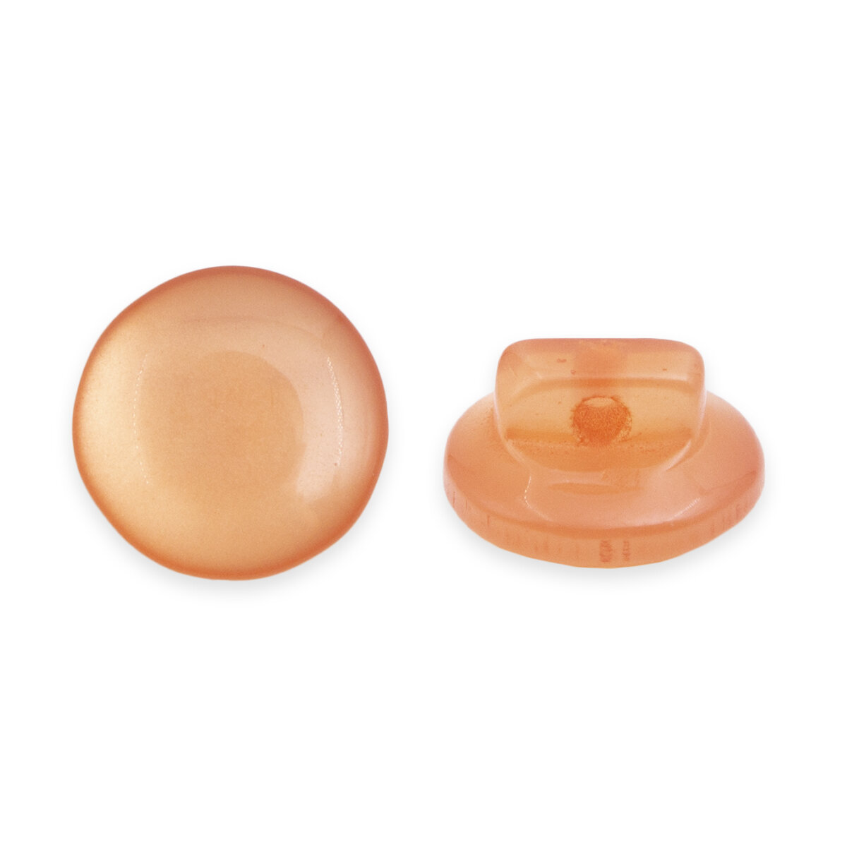 0311-0573 Пуговица 18L (11 мм), на ножке, пластик (523 оранжевый), 144 шт