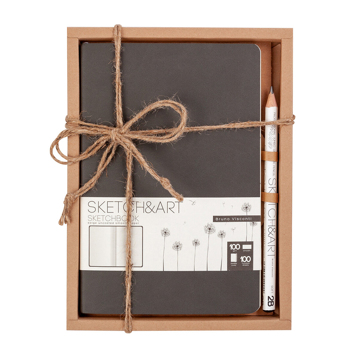 Набор подарочный Скетчбук SKETCH&ART BV ORIGINAL (серый скетчбук и JUMBO карандаш)