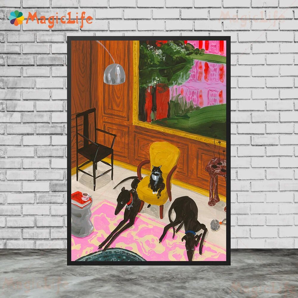 Картина на холсте "Домашние животные" 30x42см, цвет E