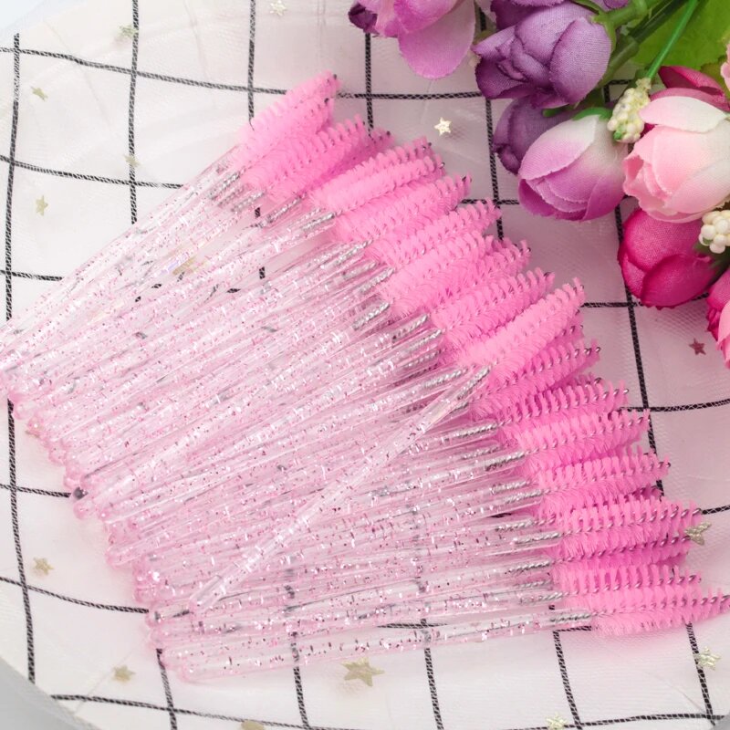 Кисти для ресниц розовые SJ-brushes-pink, 5 шт.