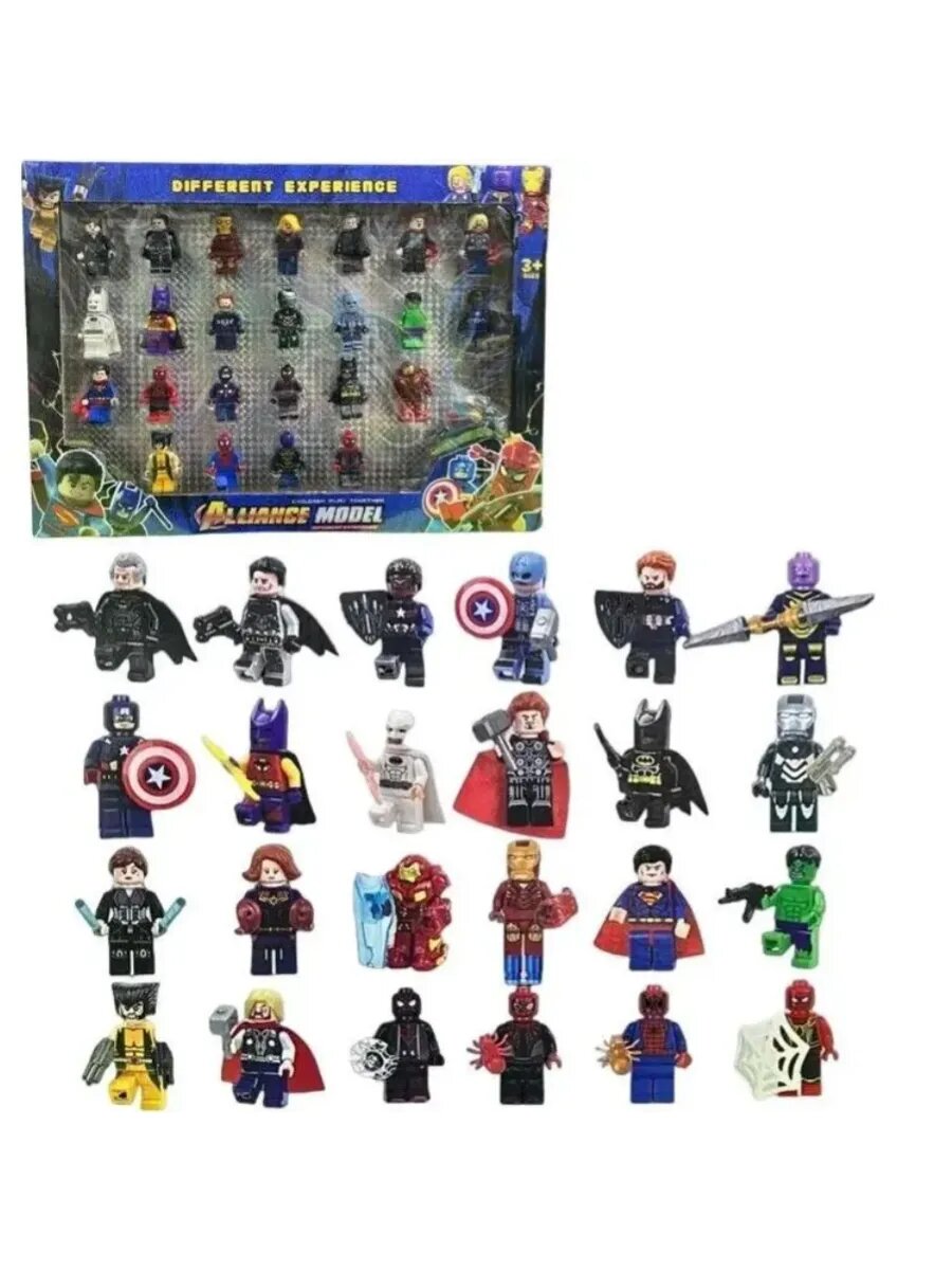Набор Человечки фигурки Марвел супергерои лего 24 шт