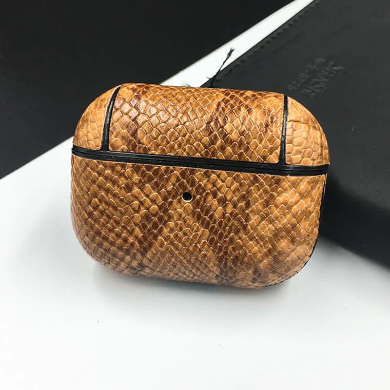 Weeten Чехол для AirPods Pro 2 из искусственной кожи For AirPods Pro 2019, Brown