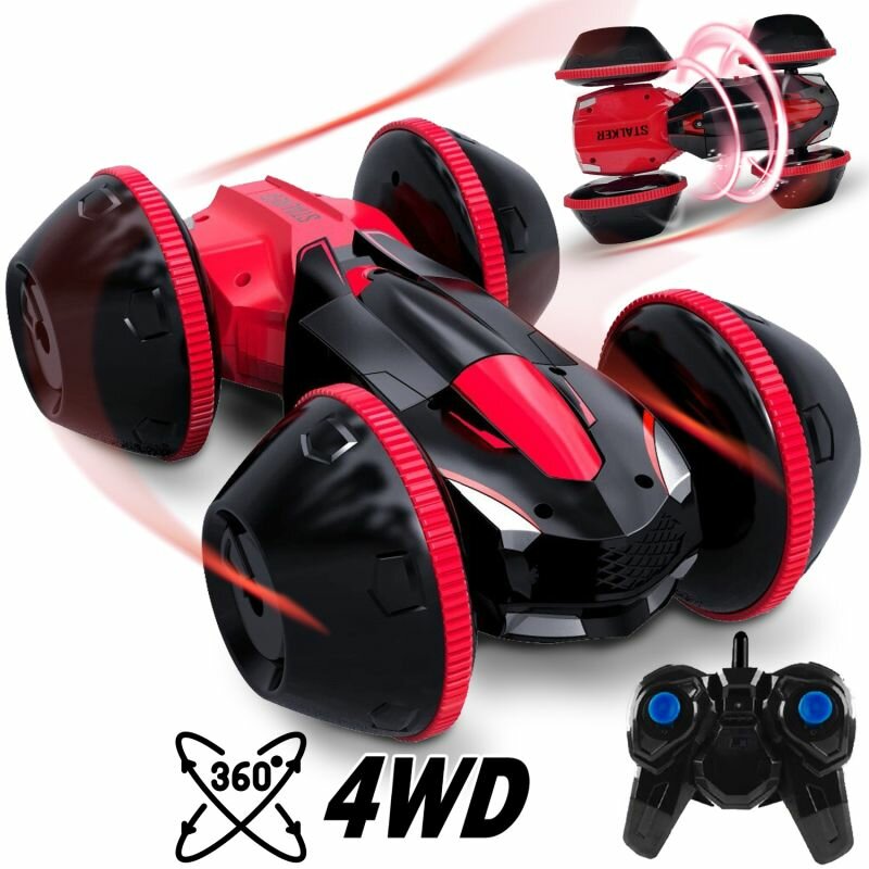 Трюковые машины и перевертыши MKB Радиоуправляемая красная трюковая машина Mekbao Тайфун 2.4G - 5588-613-RED