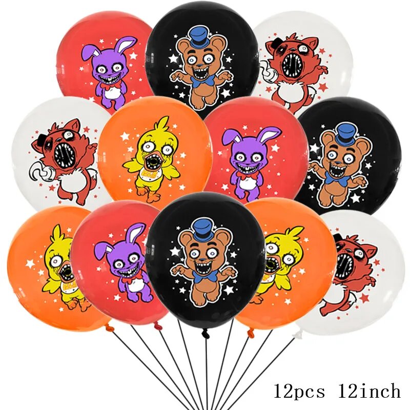 Латексные шары FNAF 12 дюймов 12 шт