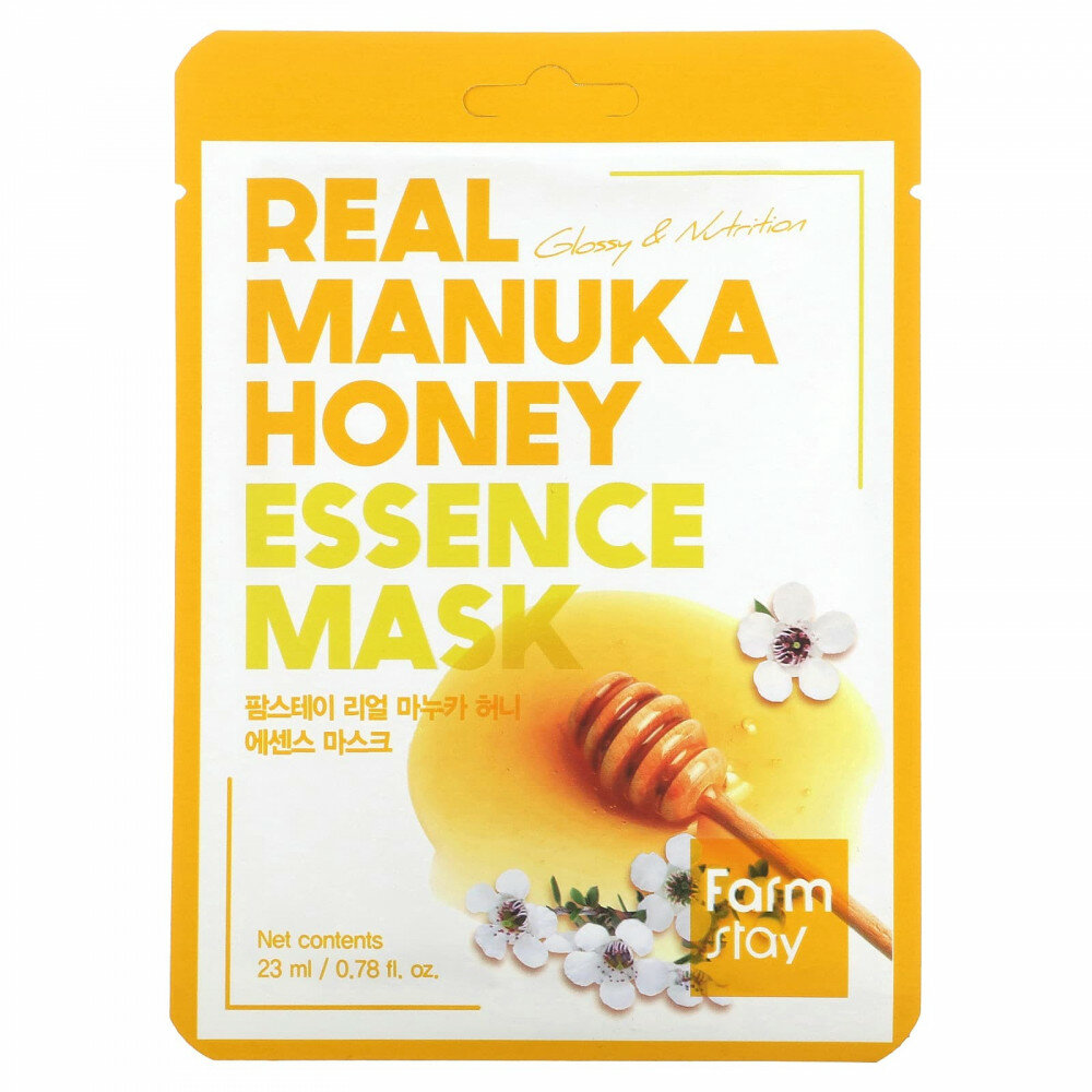 Farmstay, Маска для лица Real Manuka Honey Essence, 1 шт, 23 мл (0,78 жидк. унц.)