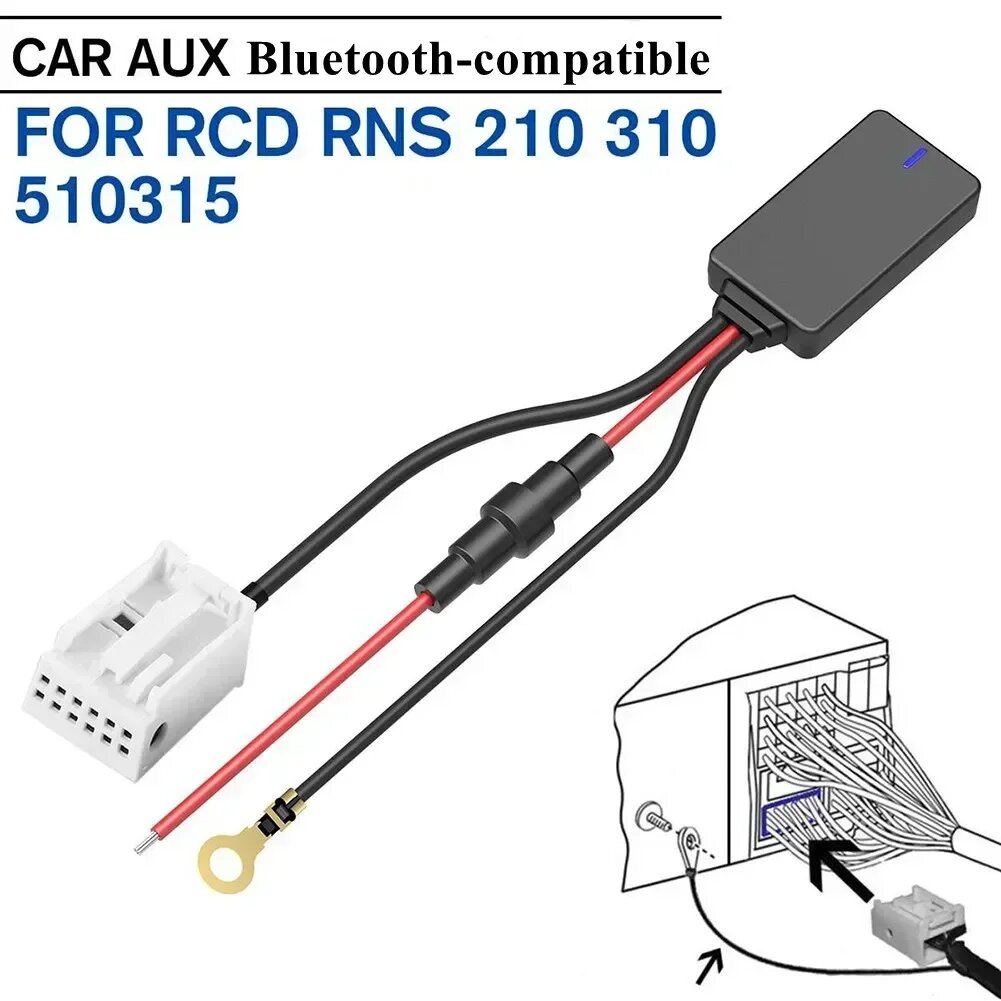 Aux автомобильный MP3 Bluetooth-совместимый адаптер Музыкальное радио для RCD RNS 210 310 315 510 Golf 5 6 Bluetooth-совместимый адаптер Aux