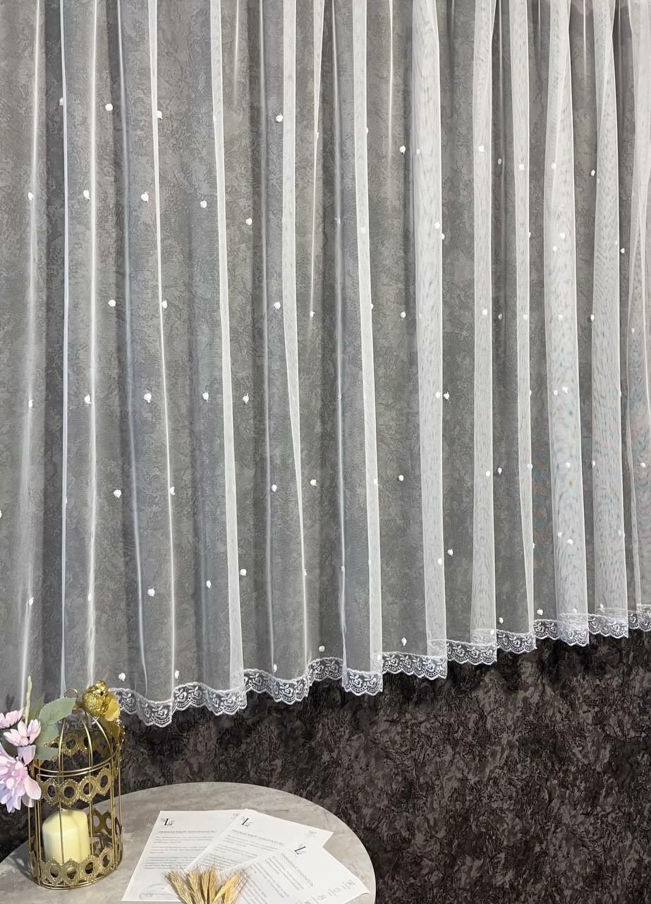 Тюль на кухню вышивка 300х130