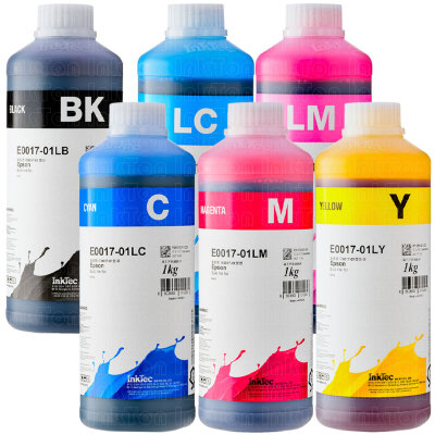 Чернила для принтеров Epson, InkTec E0017-01L, водорастворимые, 6 х 1 л, 6цв. комплект