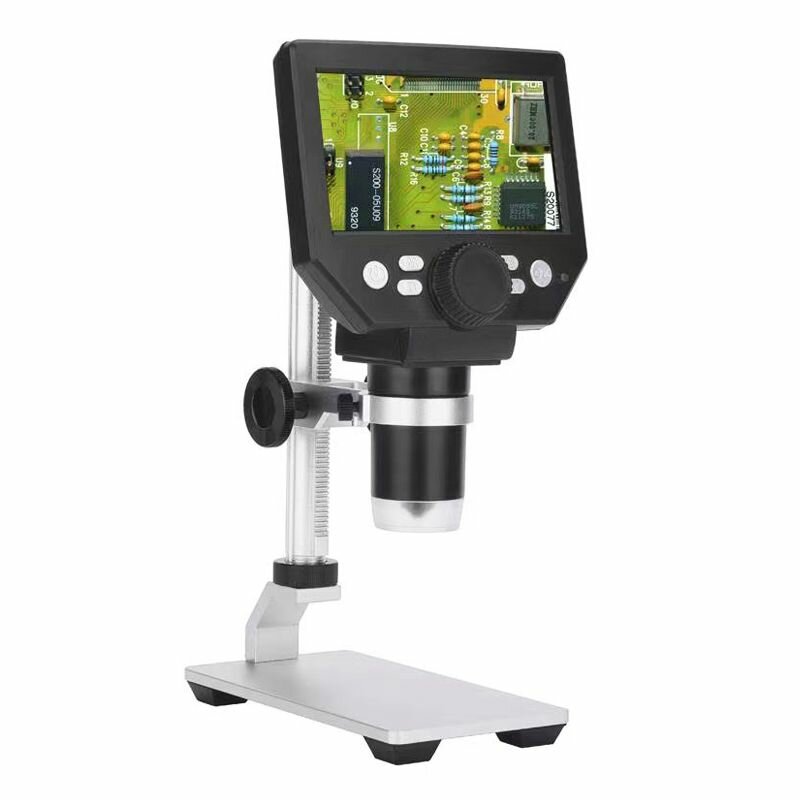 Микроскоп цифровой G1000, USB-подключение к дисплею компьютера, портативный микроскоп с ЖК-дисплеем 4,3 дюйма, инструмент для развития интереса/ремонта мобильных телефонов, встроенный аккумулятор