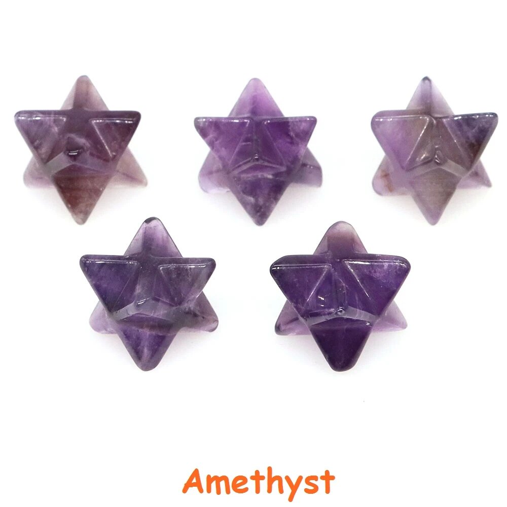 Кристаллы Меркаба Звезды Рейки, набор из 1 штуки Фиолетовый, 1 PC, Amethyst