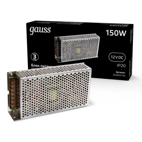 Блок питания для светодиодной ленты Gauss LED STRIP PS 150W 12V