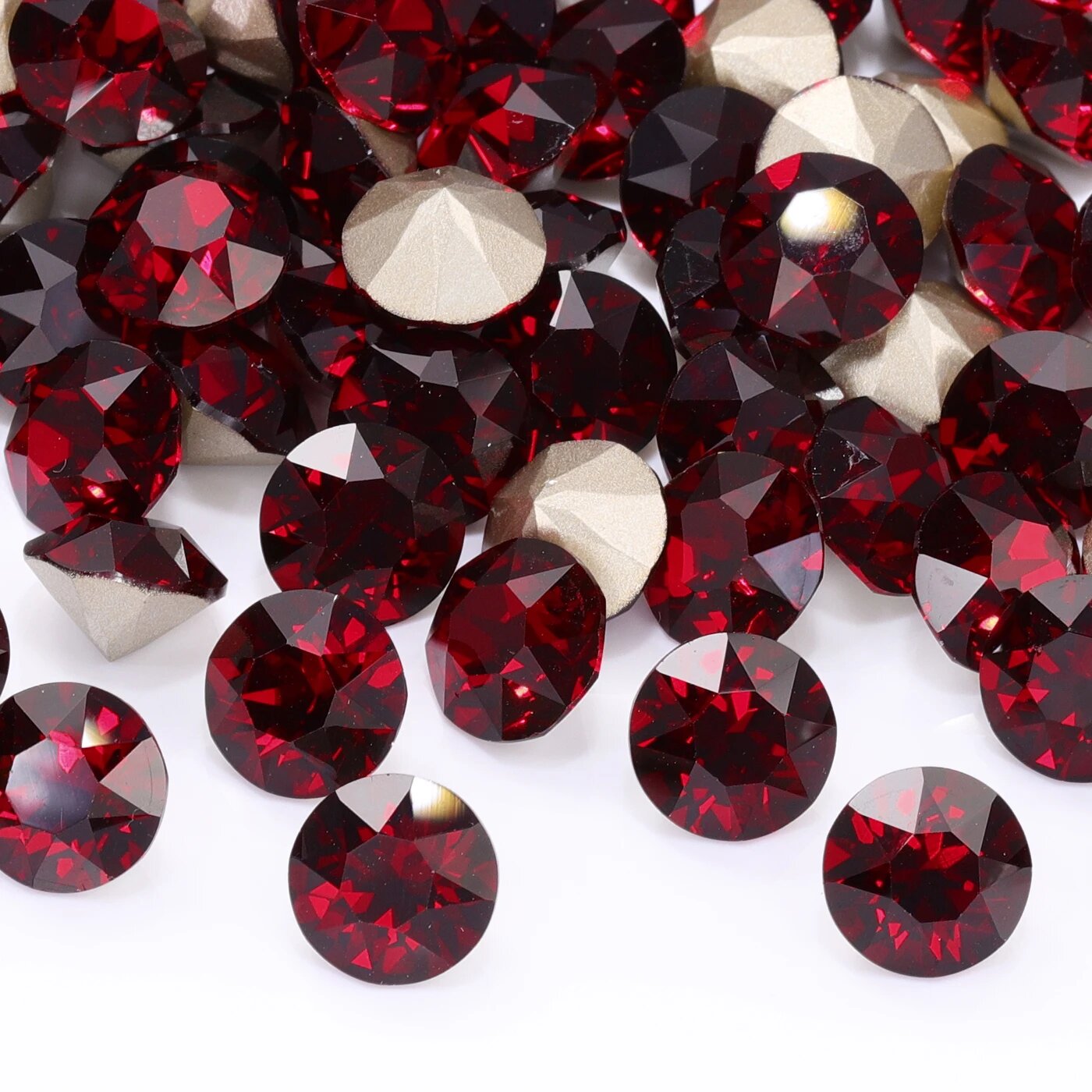Кристаллы Swarovski 10mm Siam, 45шт, Бордовый