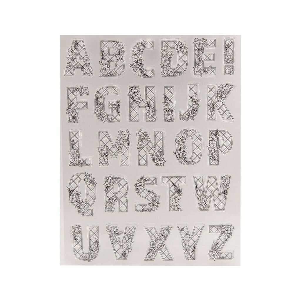 Штамп-ежедневник T2052, прозрачный силиконовый, с буквами