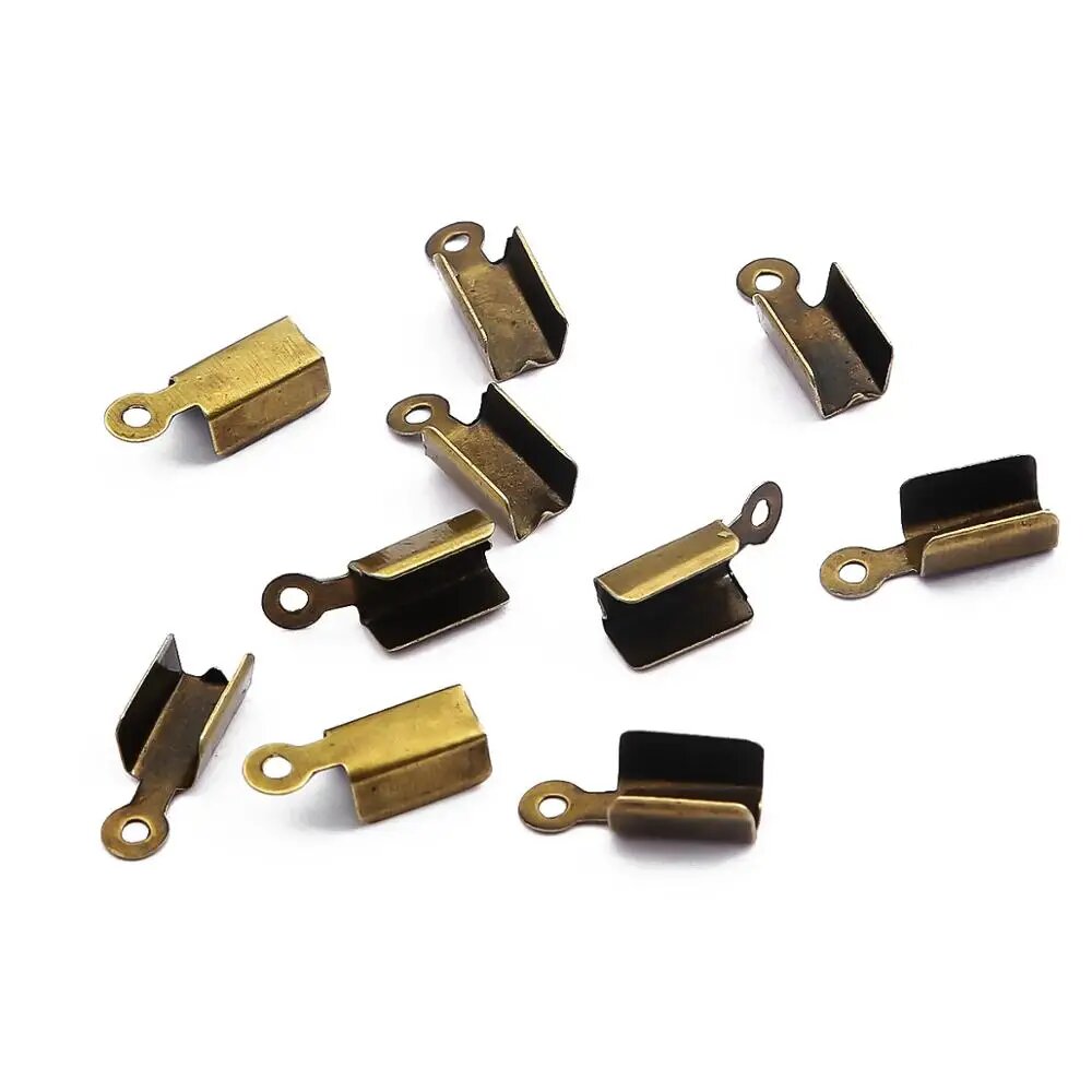 Зажимы-концевики для бусин, Brass, 3x6mm