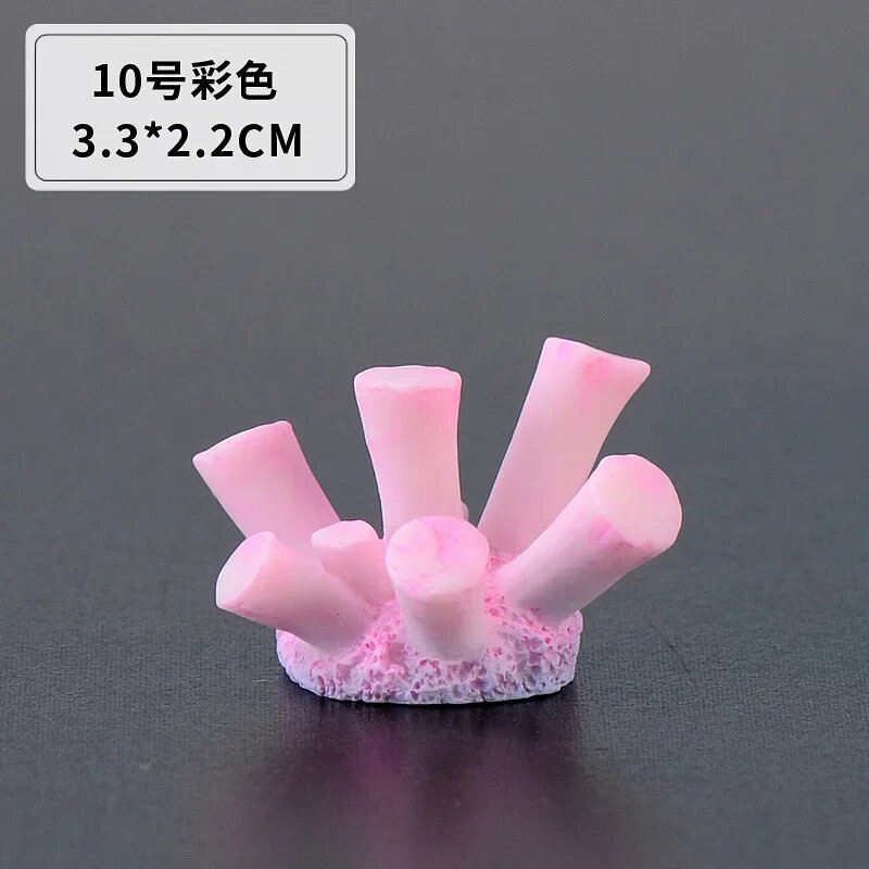 Искусственный коралл для аквариума, розовый, No. 10 Color, 3.3*2.2см