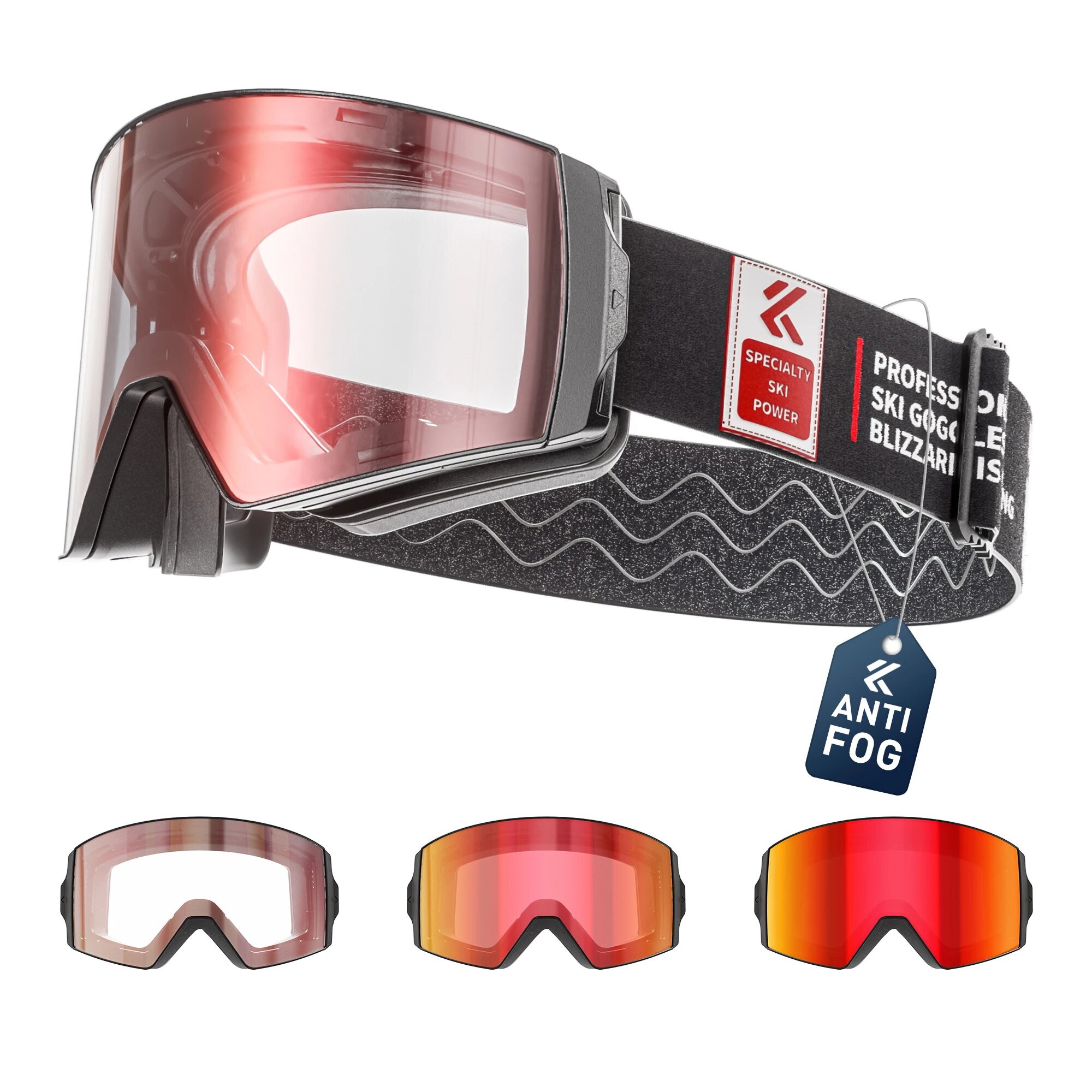 KAPVOE лыжные очки противотуманные UV400 Photochromic-01