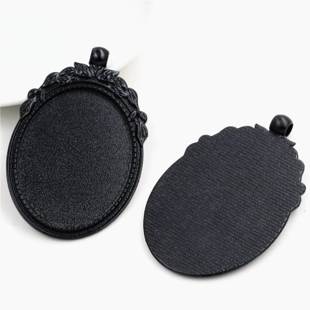 Кабошон базы для подвесок Wadsfred 5 шт Черный, B2-22