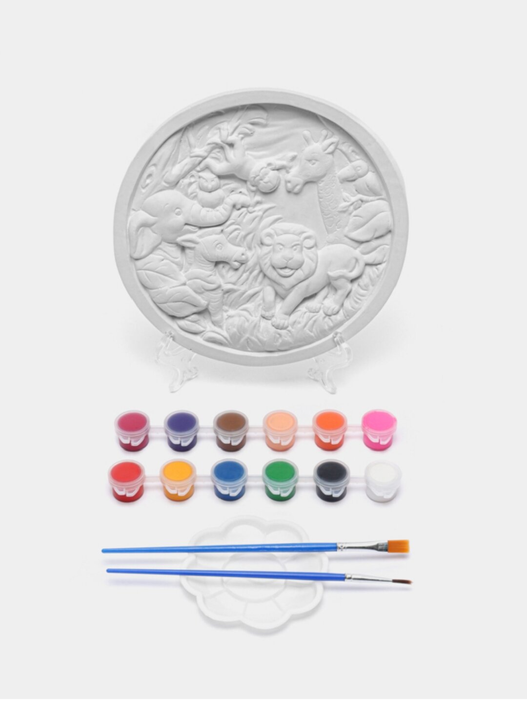 Набор для творчества GipArt "Животное 3D", гипс, 1-14 лет, 1 пано 17,5 см, 12 красок