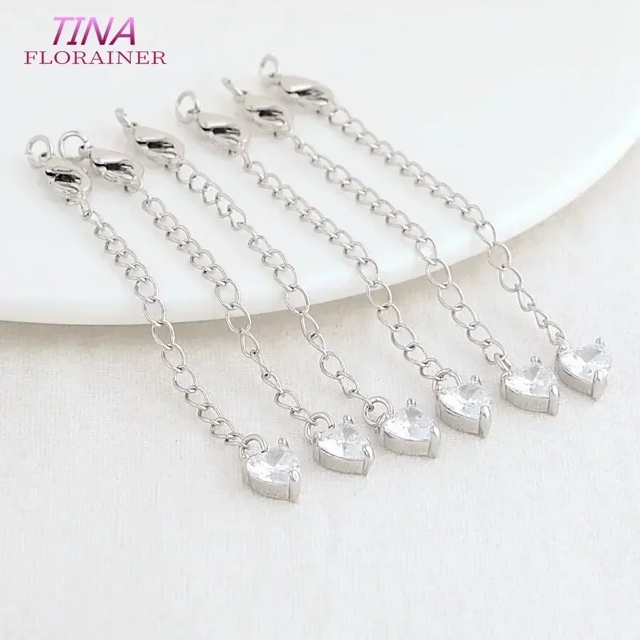 6 шт, медная удлинительная цепочка золотого цвета 14 карат Florainer Tina с Style 22