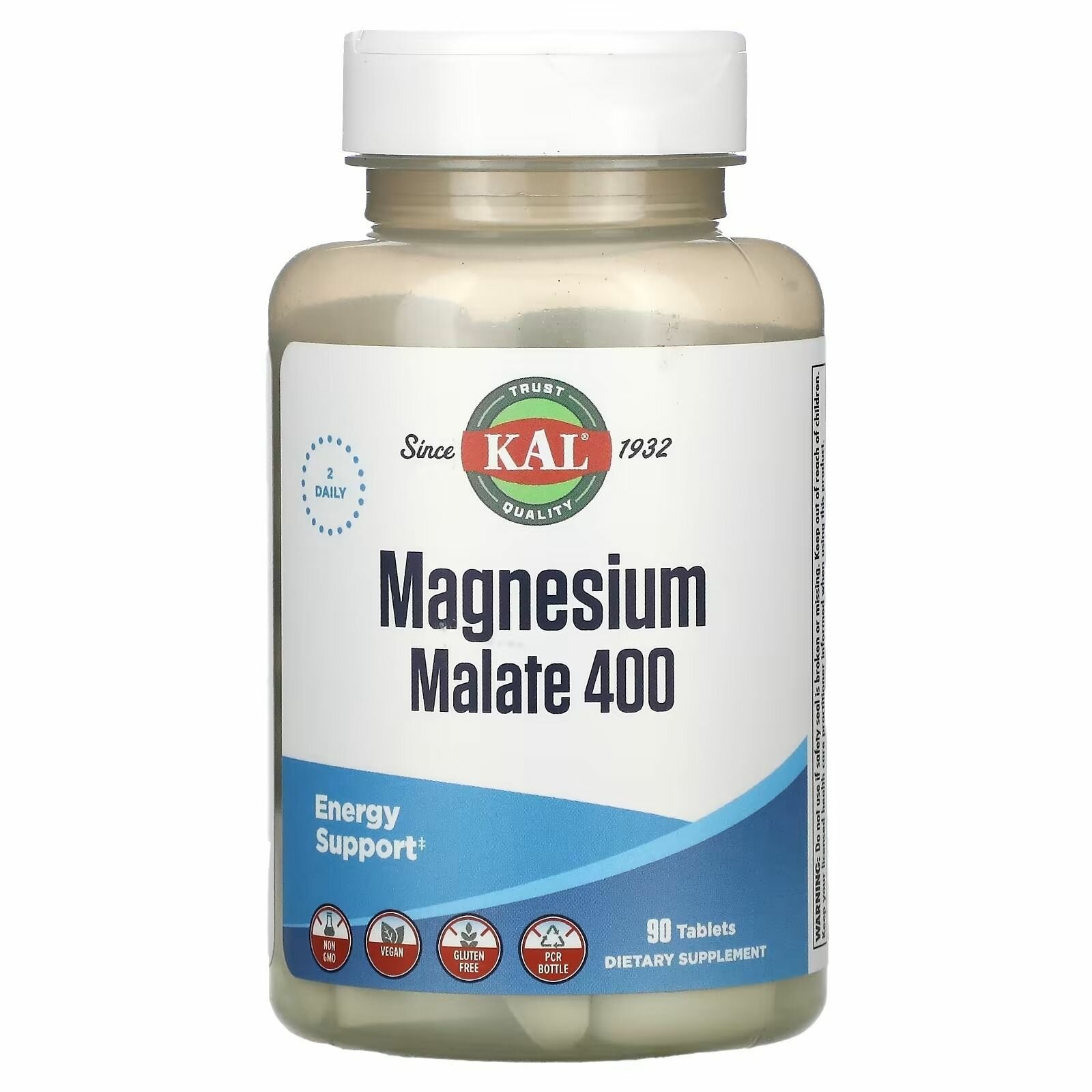 KAL, пищевая добавка, Magnesium Malate 400 mg, Магний Малат 400 мг