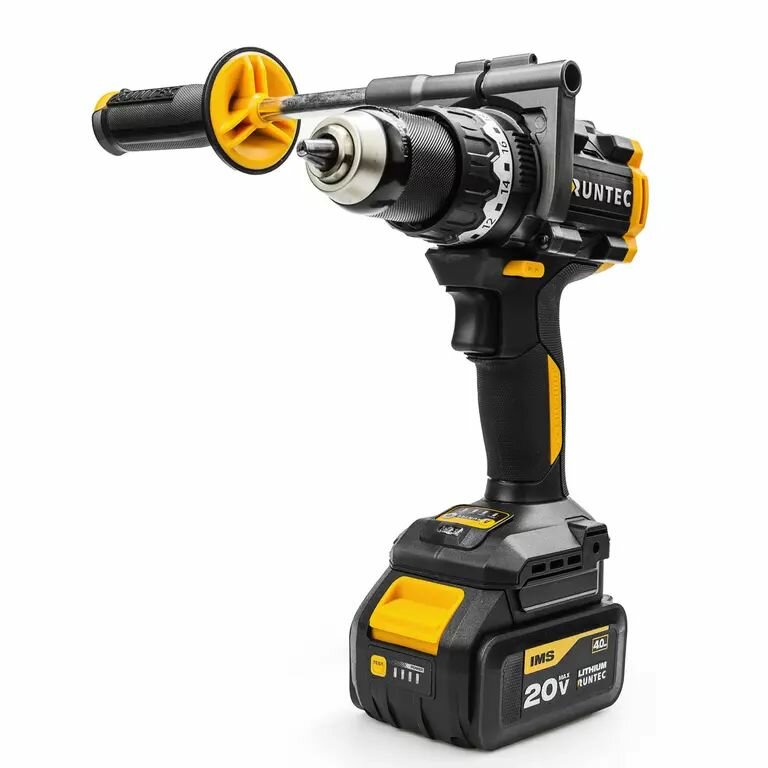 Дрель-шуруповерт ударная аккумуляторная RUNTEC PRO 13 мм, 20В, 2*4Ач, 160Нм, RUNTEC RT-ID226