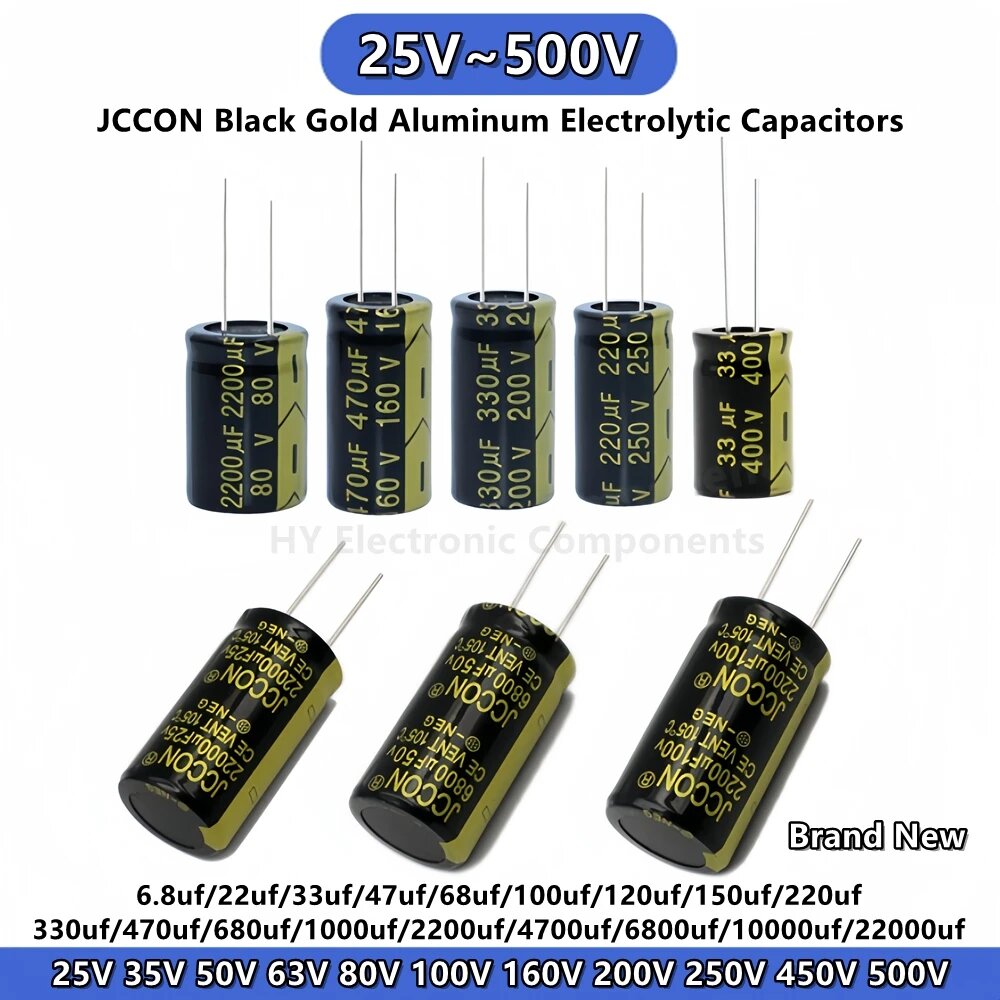Конденсаторы алюминиевые JCCON 4700мкФ 50V 18x35 4шт