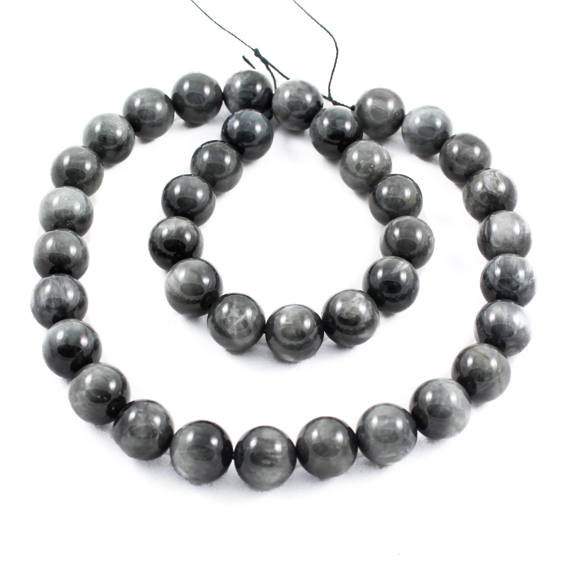 Бусины кошачий глаз А шар гладкий 10,5 мм (нить 19 см), Suntrim