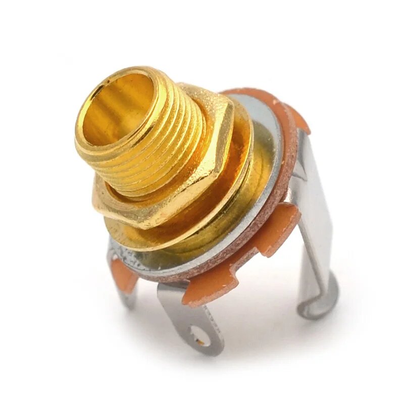 6 шт. входные гнезда для гитары GETMUSIC MU0220 Gold 6Pcs